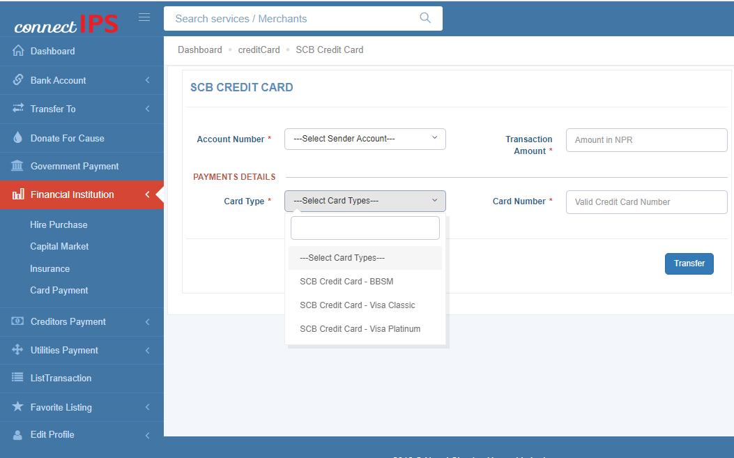 You can Now Pay your SCB Credit Card Bills via connectIPS in Real-Time